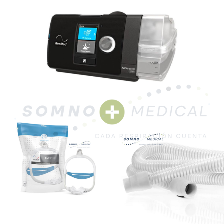 PACK AIRSENSE S10 + TUBO ESTÁNDAR + MASCARILLA N30i - Somno Medical