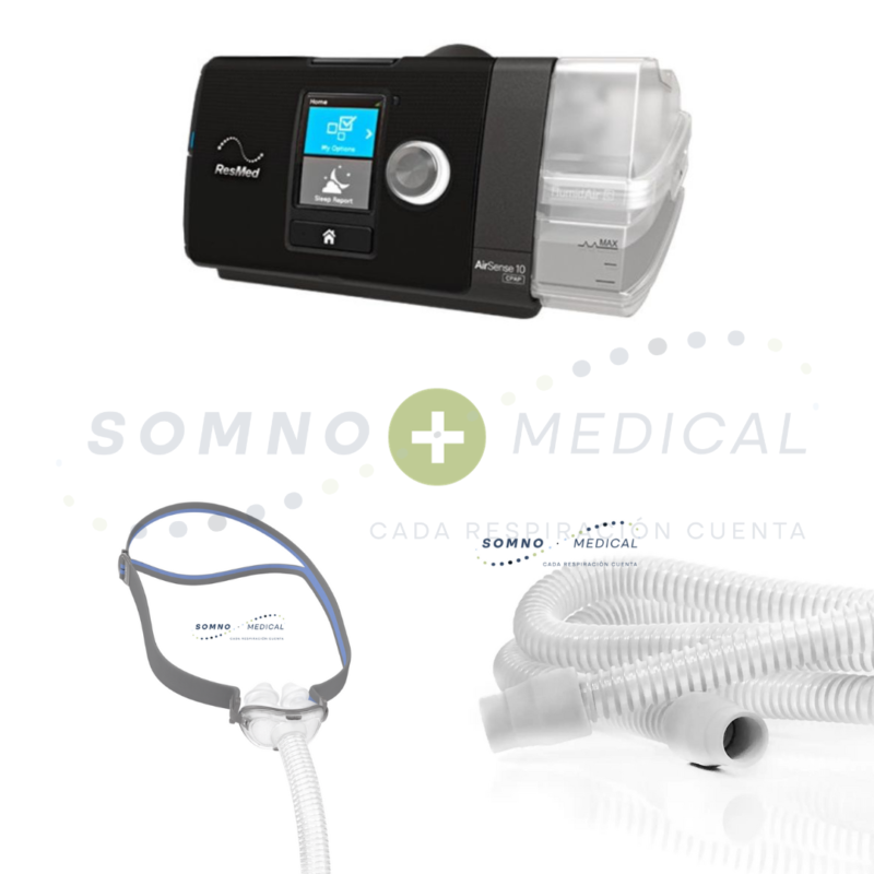 PACK AIRSENSE S10 + TUBO ESTÁNDAR + MASCARILLA P10 - Somno Medical